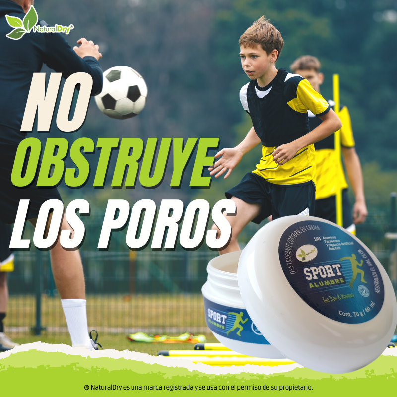 1 Desodorante natural en crema - SPORT - ALUMBRE - NaturalDry®