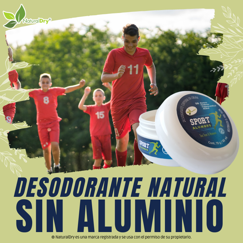 1 Desodorante natural en crema - SPORT - ALUMBRE - NaturalDry®